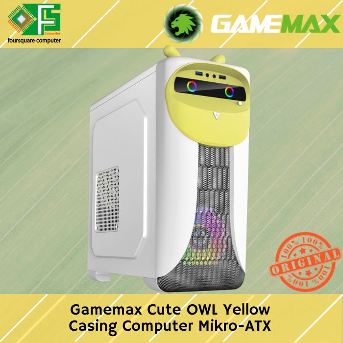 Jual Casing Komputer Gamemax Cute OWL Yellow Mikro-ATX | Case CPU ...