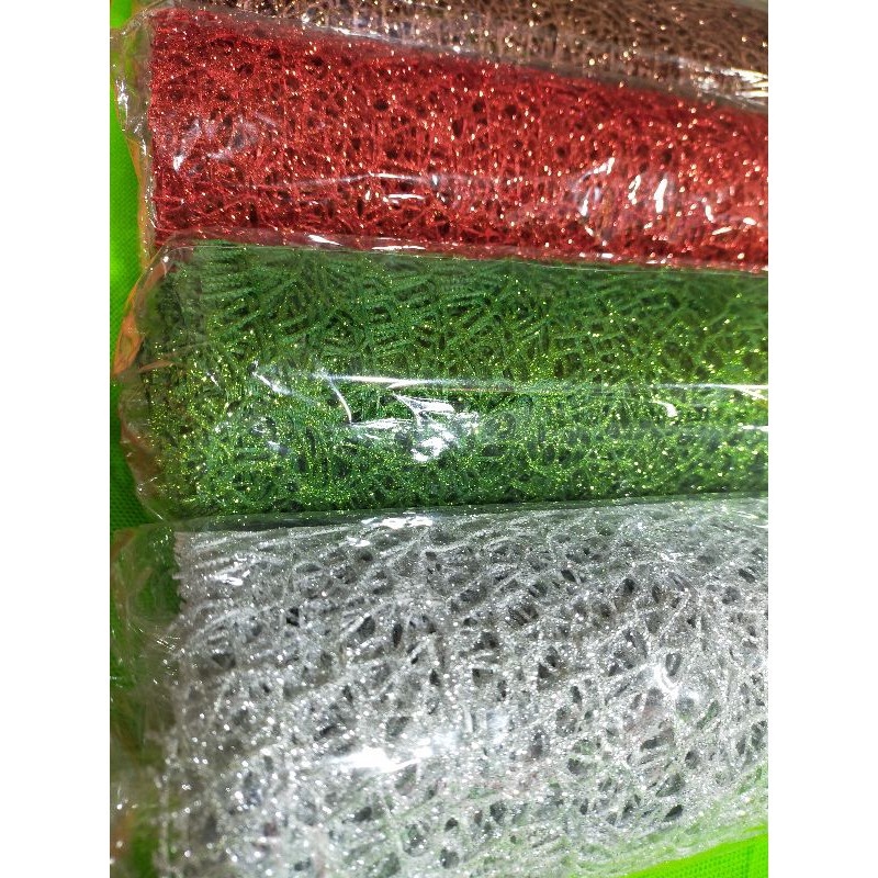 Jual Kain flower bunga kain jala besar jaring besar per roll | Shopee ...