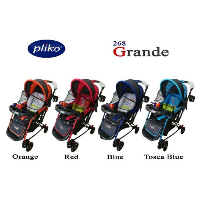 Jual 8Kg Stroller Pliko Grande Bisa Baring dan Dorong Depan Belakang ...