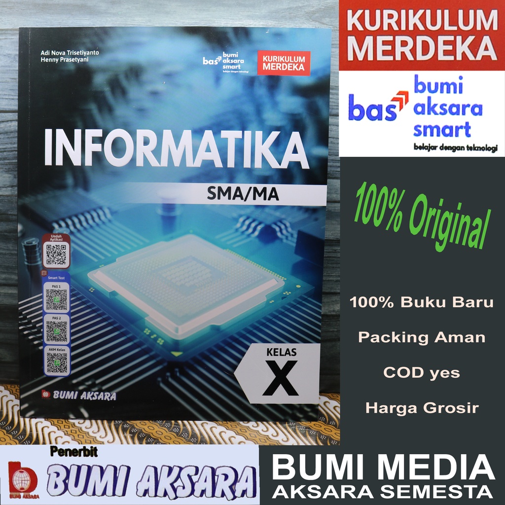 Jual INFORMATIKA Kelas 10 Untuk SMA/MA KURIKULUM MERDEKA Penerbit Bumi ...