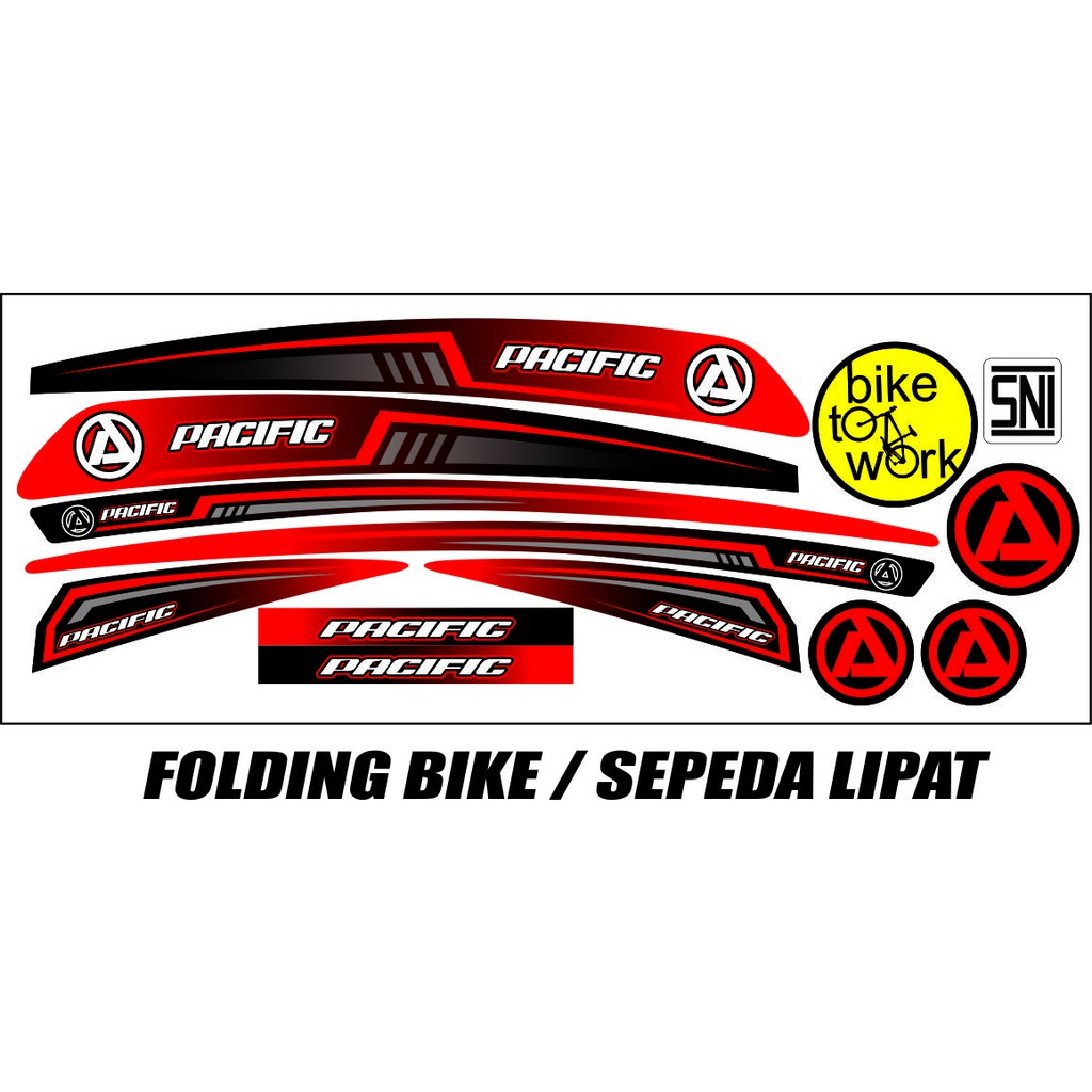 Jual STIKER BIKE ART SEPEDA VARIASI PASIFIC CUSTOM BIKE STRIPING ...