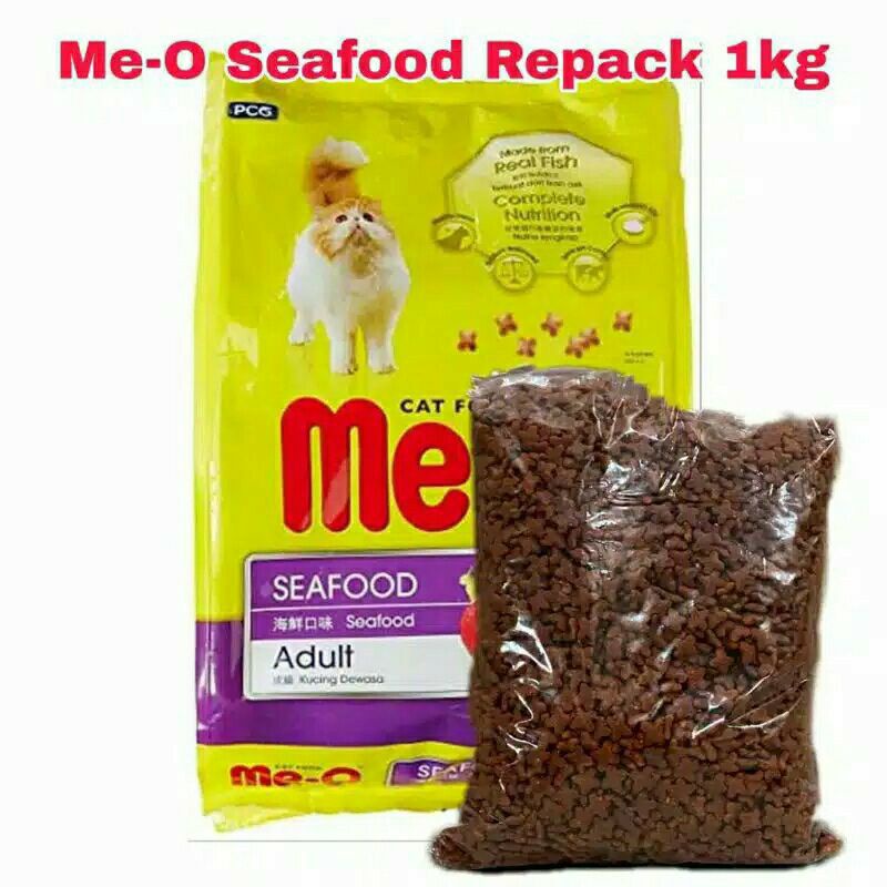 Jual Meo Seafood Dry Cat Food Repack 1 Kg, Meo Seafood Flavor Repack 1 ...