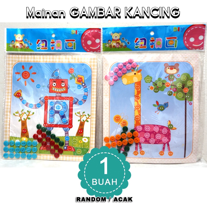 Jual Mainan edukasi Tempel Gambar Kancing -random acak - satuan ...