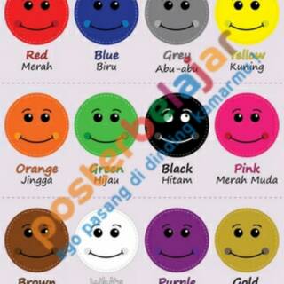 Jual Poster belajar mengenal warna tipe 01 Indonesia|Shopee Indonesia