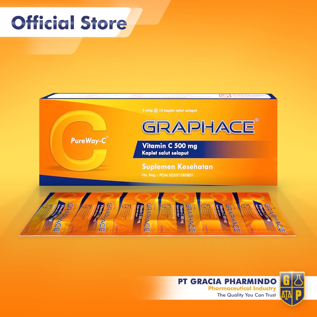 Jual Graphace - Vitamin C 500mg BAntu Menjaga Daya Tahan Tubuh | Shopee ...