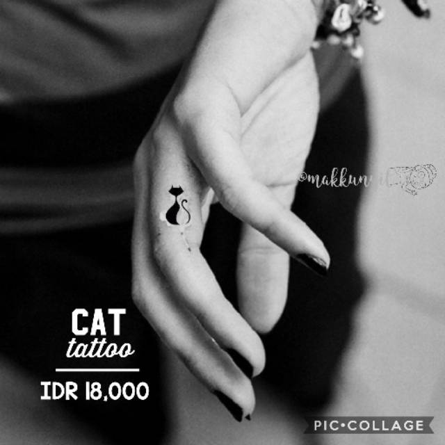 Jual tato temporer motif kucing cat tattoo temporary | Shopee Indonesia