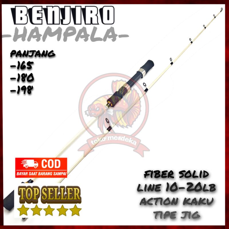Jual Joran pancing jigging laut benjiro hampala kaku line 10-20lb ...