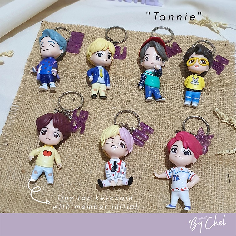 Jual Custom ByChel TinyTan keychain gantungan tiny tan bts kpop rm v jin suga jimin jhope ...