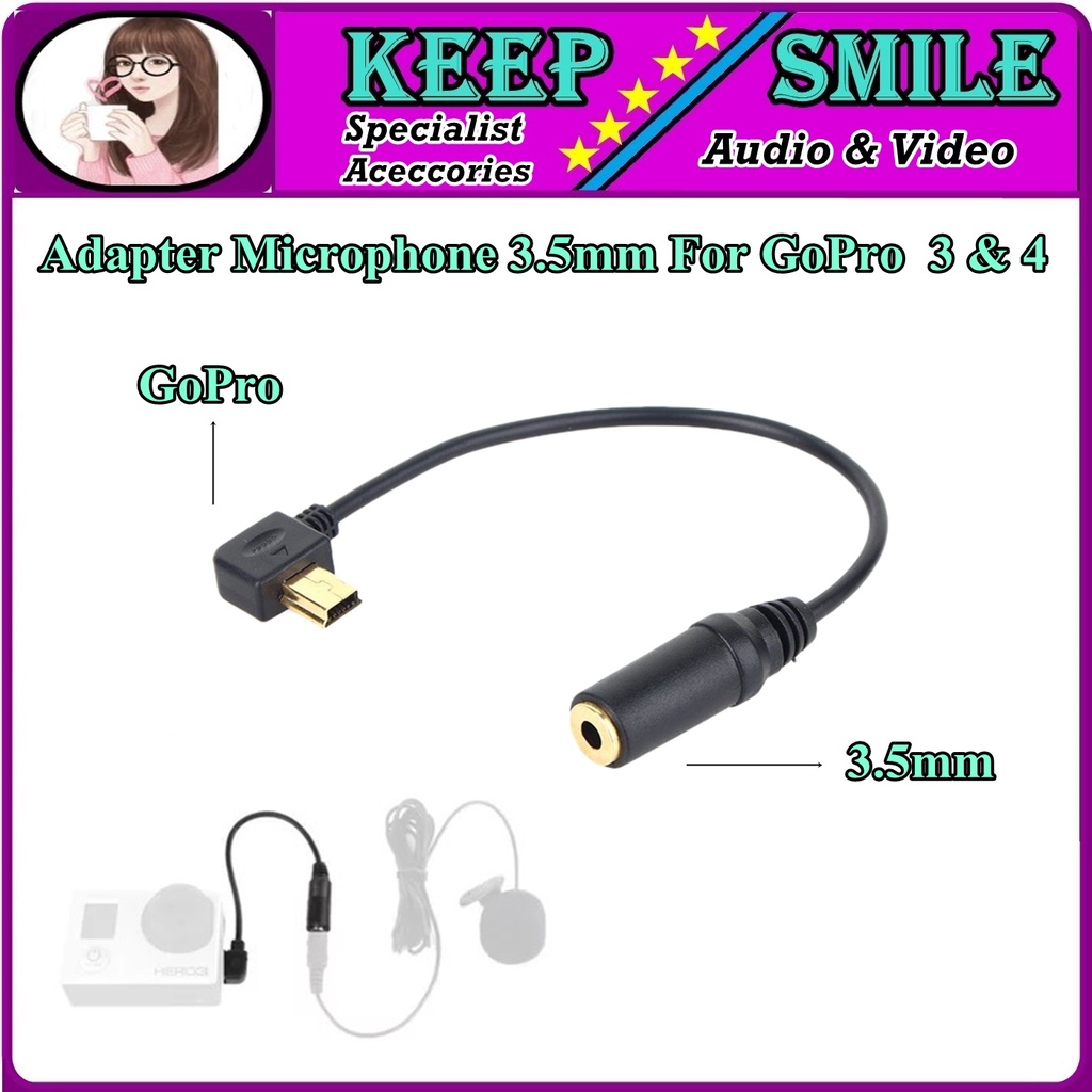 Jual Adapter Microphone / Adaptor Mikrofon 3.5mm For Gopro Hero 3 ...