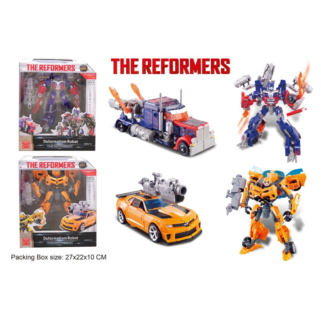 Jual Mainan Action Figure Transformers The Reformers Optimus Prime Bumblebee Indonesia|Shopee ...