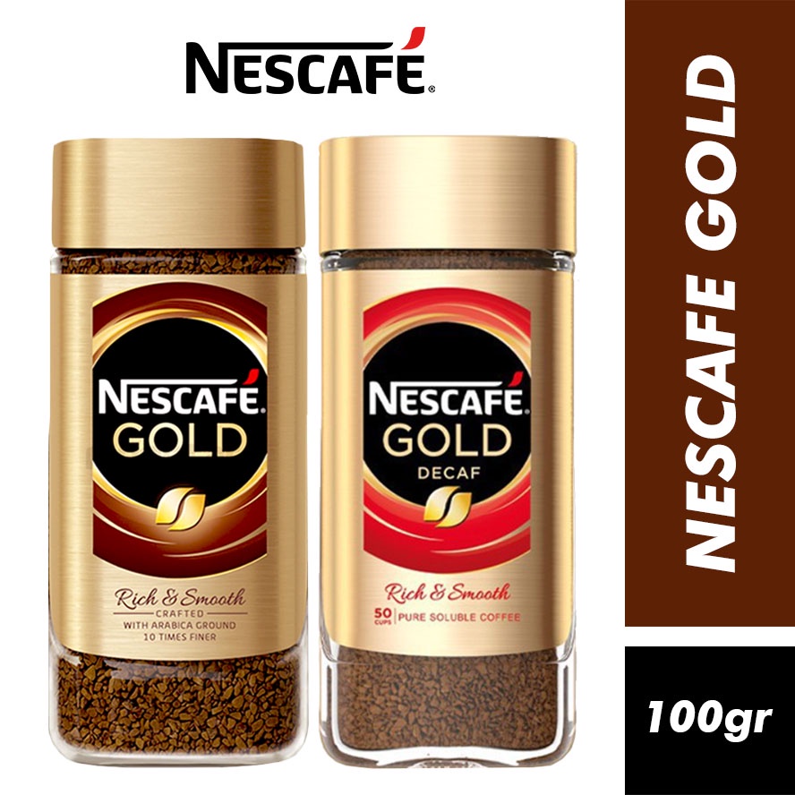 Jual NESCAFE GOLD/GOLD DECAF Kopi Instan Kopi Hitam Jar 100gr | Shopee ...