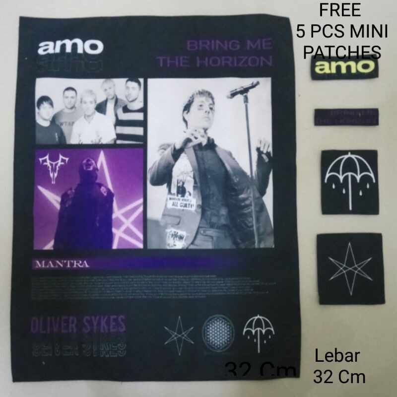 Jual BACKPATCH SET BRING ME THE HORIZON AMO DENGAN LAGU MANTRA | Shopee ...