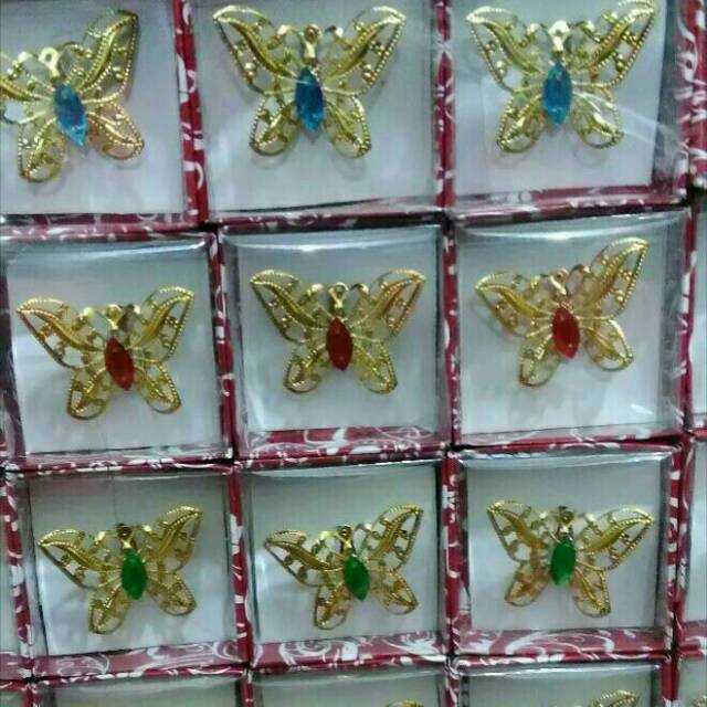 Jual ( isi 100pcs ) bros kupu emas | Shopee Indonesia