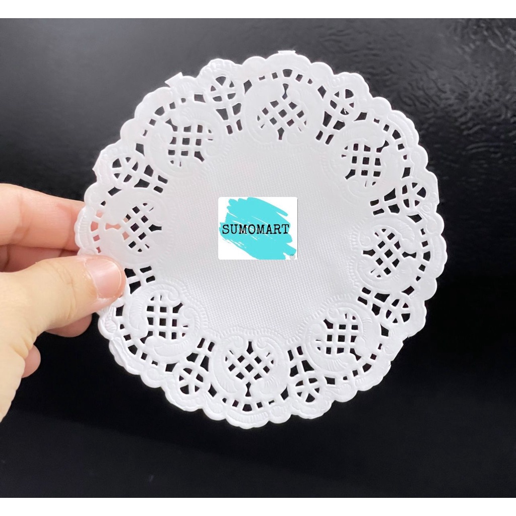 Jual 100 LEMBAR KERTAS ALAS KUE 4.5" 5.5" 6.5" 8.5" / KERTAS RENDA KUE ...