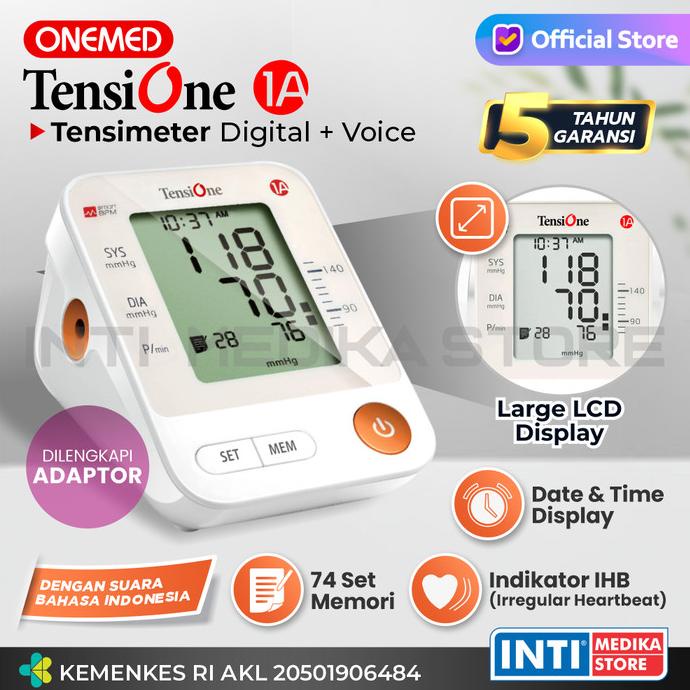 Jual ONEMED - Tensimeter Digital TensiOne 1A Dengan Suara | Tensi One ...