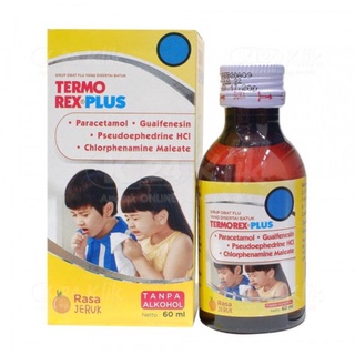 Jual Termorex Plus Sirup Syrup 60ml & 30ml, Obat Batuk, Pilek, Flu ...