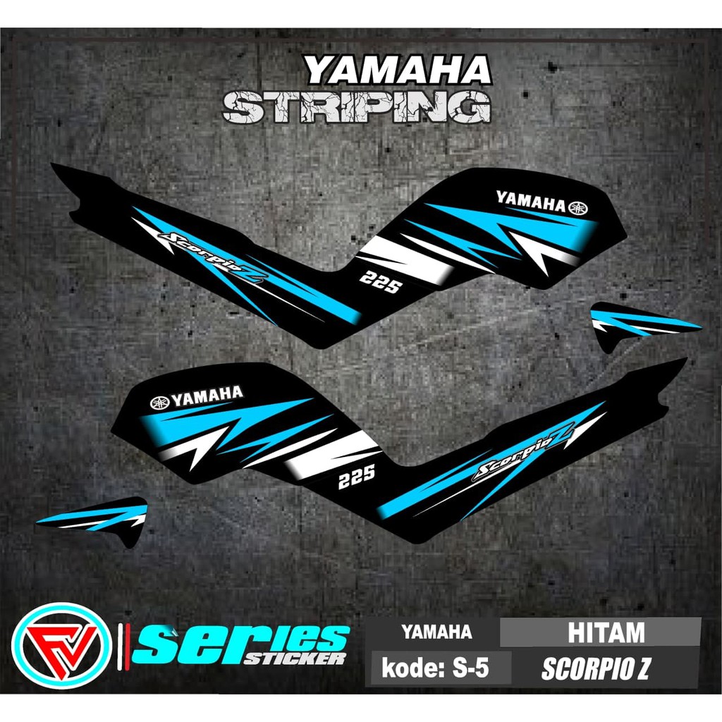 Jual (cod) striping SCORPIO Z - STICKER SCORPIO Z kode S-5- LIST ...