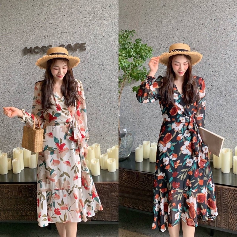 Jual Lydora Dress Floral Korean Summer Pantai Picnic Holiday Sweet ...