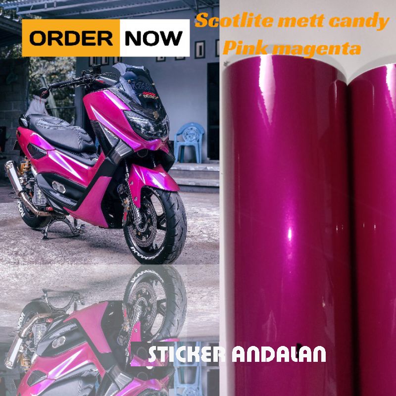 Jual Stiker skotlet pink magenta scotlite motor mobil pink beat scoopy ...