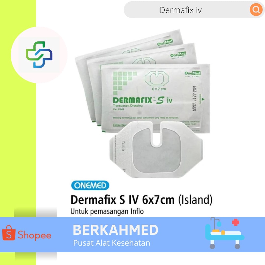 Jual Dermafix iv s OneMed/ Plester iv transparan/ Plester infus Box ...