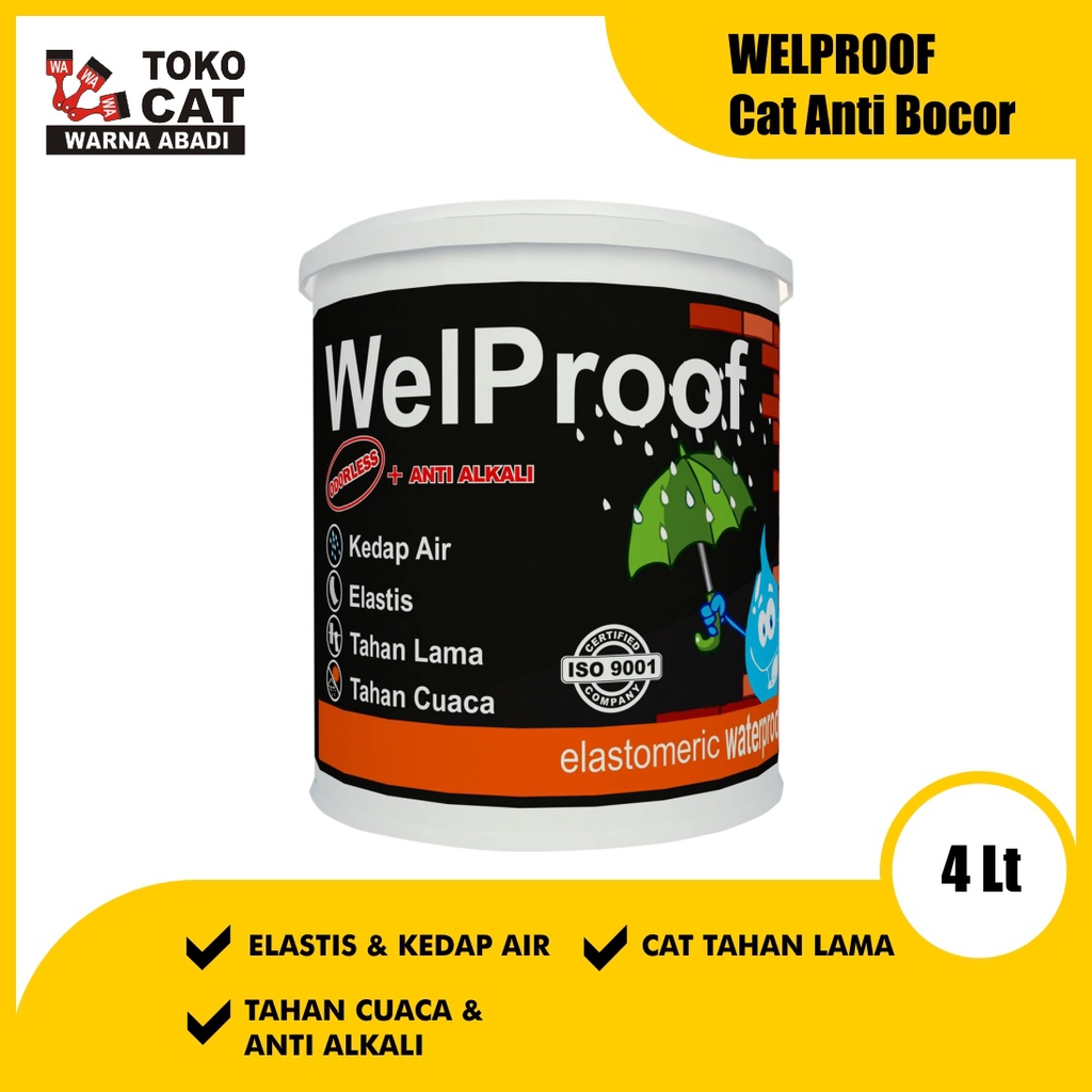 Jual CAT ANTI BOCOR WELPROOF 4 KG | Shopee Indonesia