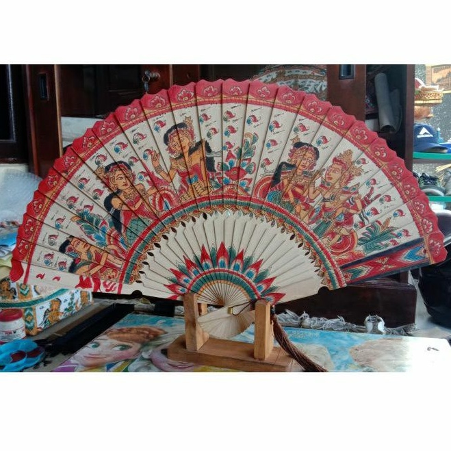 Jual Oleh oleh Khas Bali Souvernir Kipas besar Lukisan Wayang Klasik ...