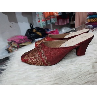 Jual Slop/sendal Pengantin sendal kain songket khas penganti perempuan ...