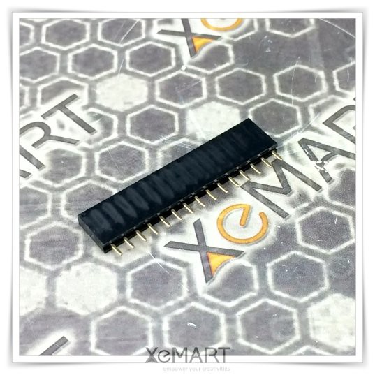 Jual Pin Header 1x15 Pin 2.54mm Pitch Single Row 1x15P Female Black ...