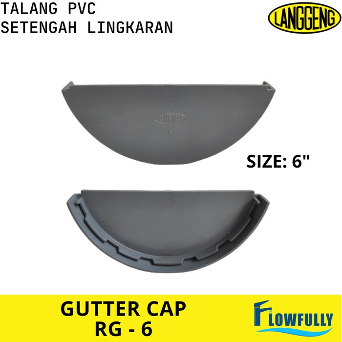 Jual TUTUP TALANG RG 6 LANGGENG SETENGAH LINGKARAN PVC OVAL GUTTER CAP ...