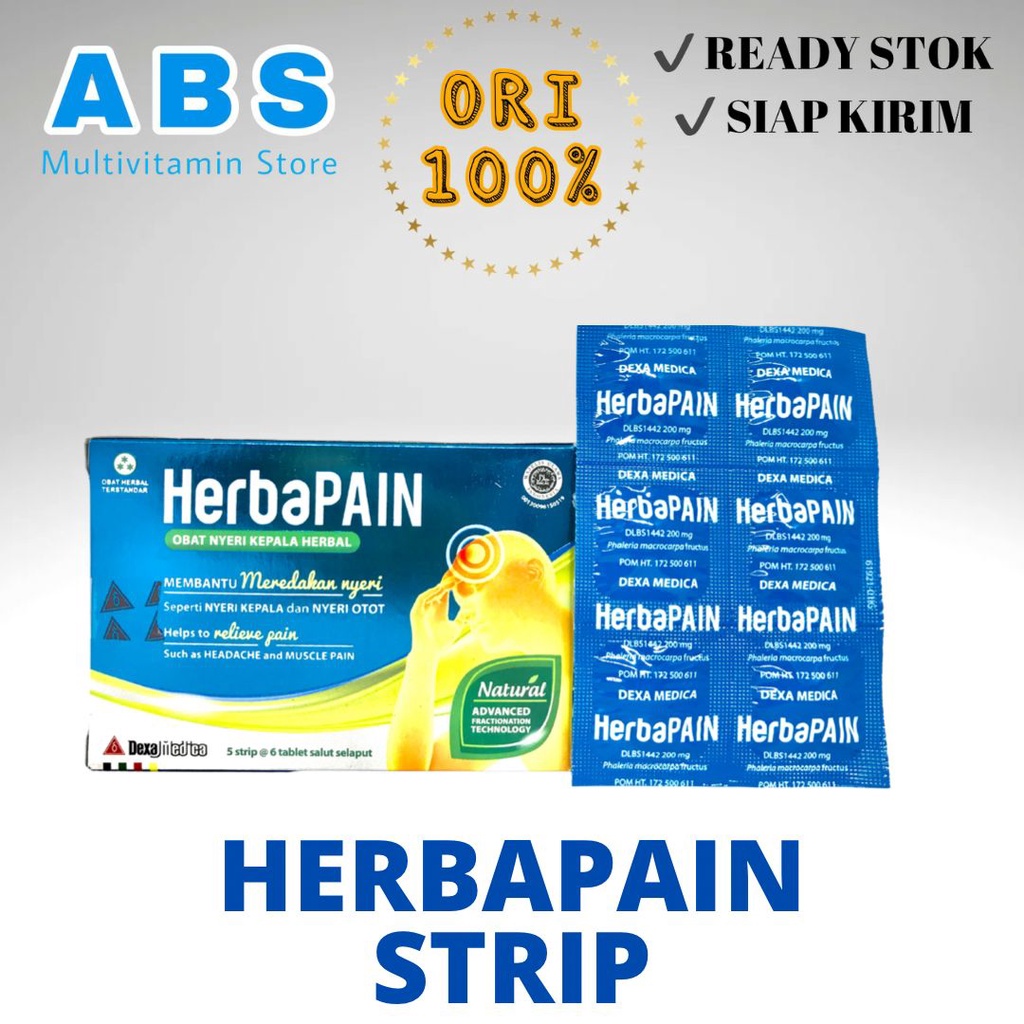 Jual Herbapain strip isi 6 tablet | Shopee Indonesia