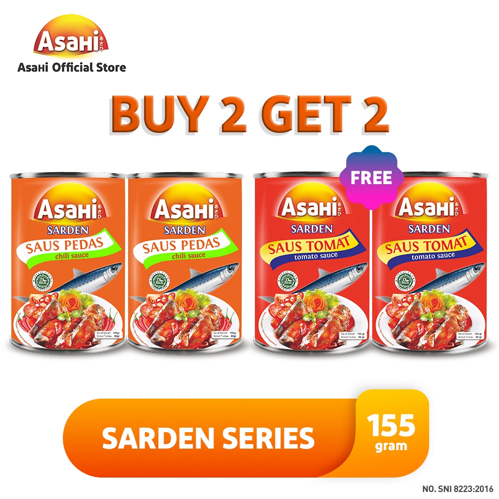 Jual AsaHi Sarden Saus Pedas 155 gr - Buy 2 Get 2 Saus Tomat 155gr ...