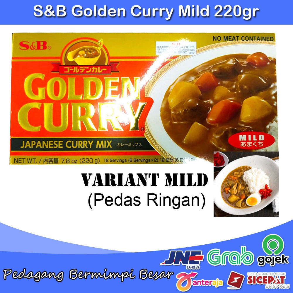S&B Golden Curry 220gr Mild | Kari Blok | Kari Jepang | Shopee Indonesia