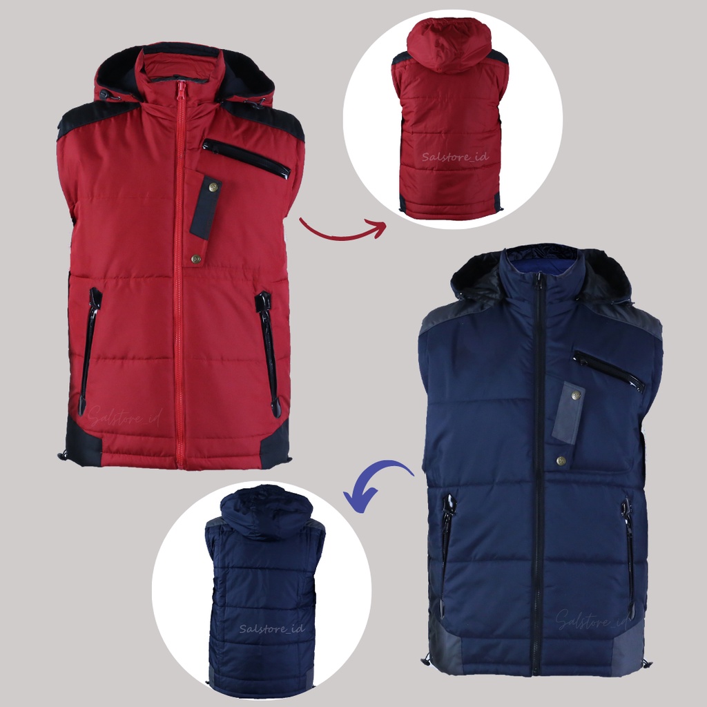 Rompi Motor Custom Parasut Pria Bikers Touring Vest Body Protector ...