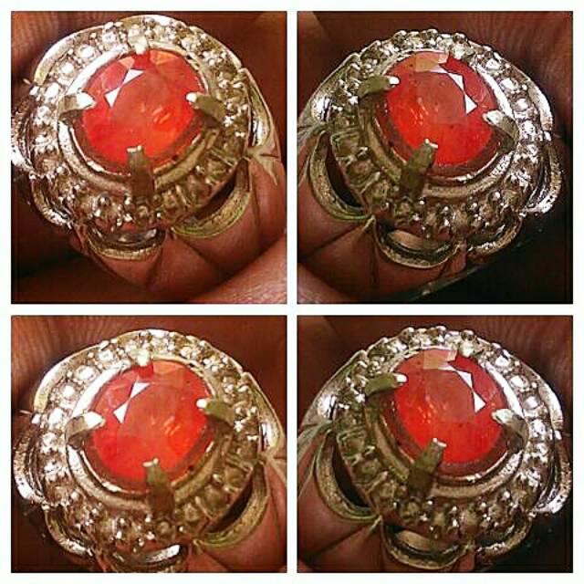 Jual Natural Orange Sapphire Safir 100% Asli Alam Full Luster Warna ...