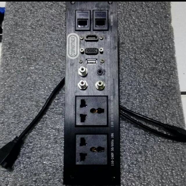 Jual BOX FLOOR MEJA 2 COLOKAN LISTRIK,3 RCA,MINI STEREO,USB,VGA,HDMI,2 ...
