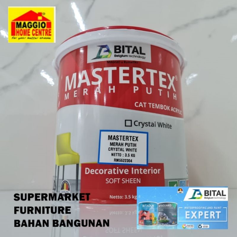 Jual Cat Tembok Putih - Cat Plafon Putih - Mastertex Merah Putih ...