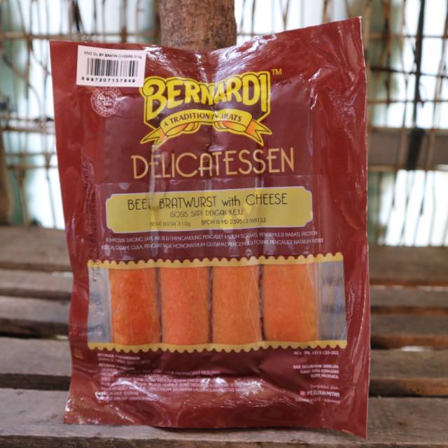 Jual Sosis Bernardi Delicatessen Beef Bratwurst Cheese 310 gram ...