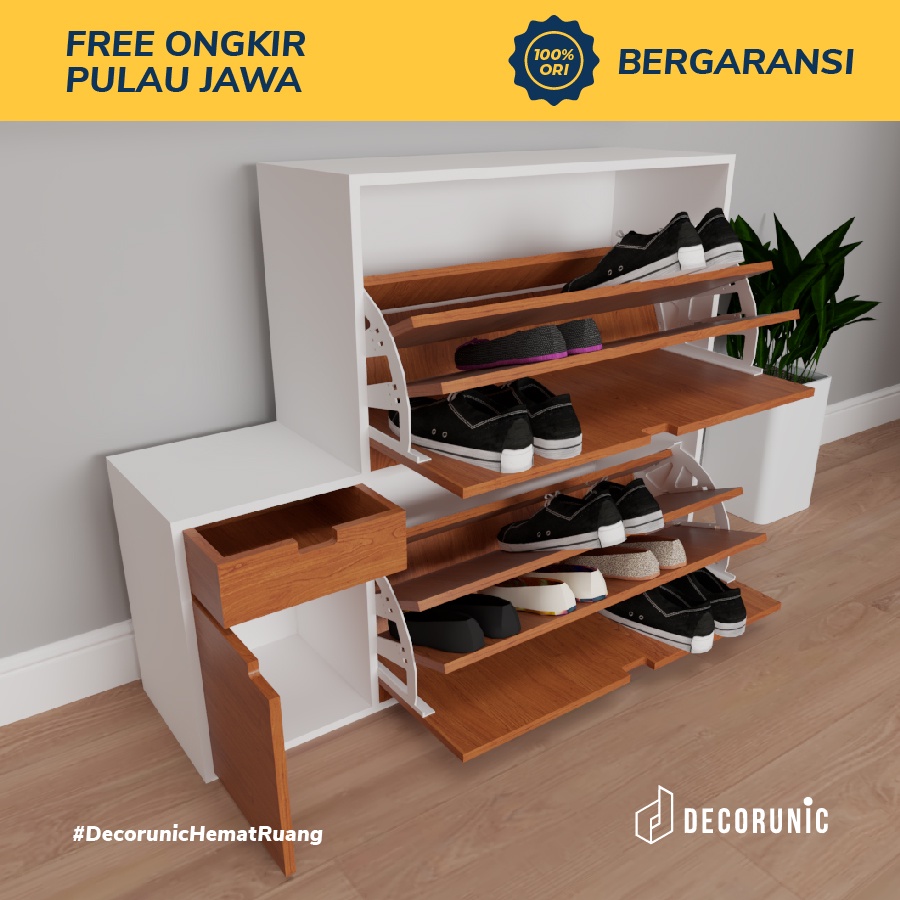 Jual Decorunic Rak Sepatu Susun 6 Layer 110x30x88 cm / Lemari Sepatu ...