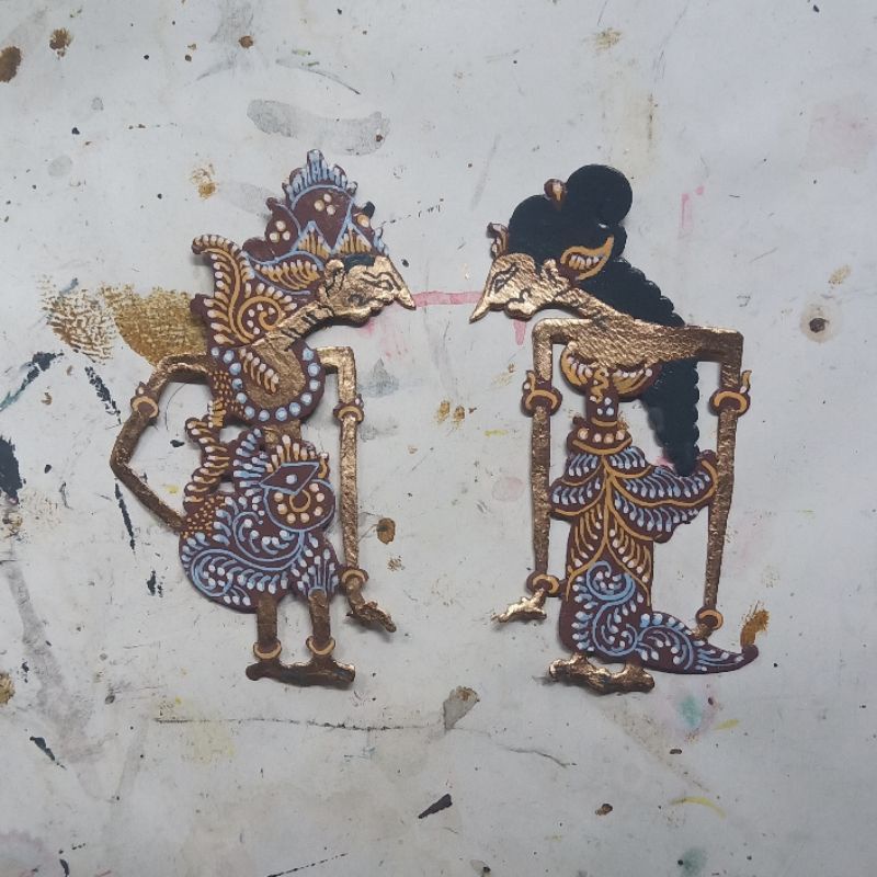 Jual wayang rama shinta wayang kulit bahan mahar tinggi 8cm | Shopee ...
