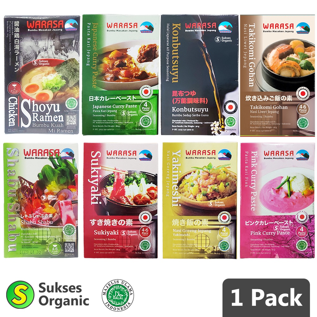 Jual Warasa Bumbu Jepang Halal / Shabu Sukiyaki Shoyu Ramen Curry Kari ...