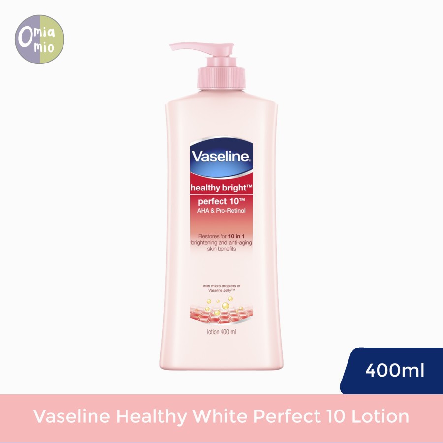 Jual Vaseline Healthy White Perfect 10 Lotion 400ml | Shopee Indonesia