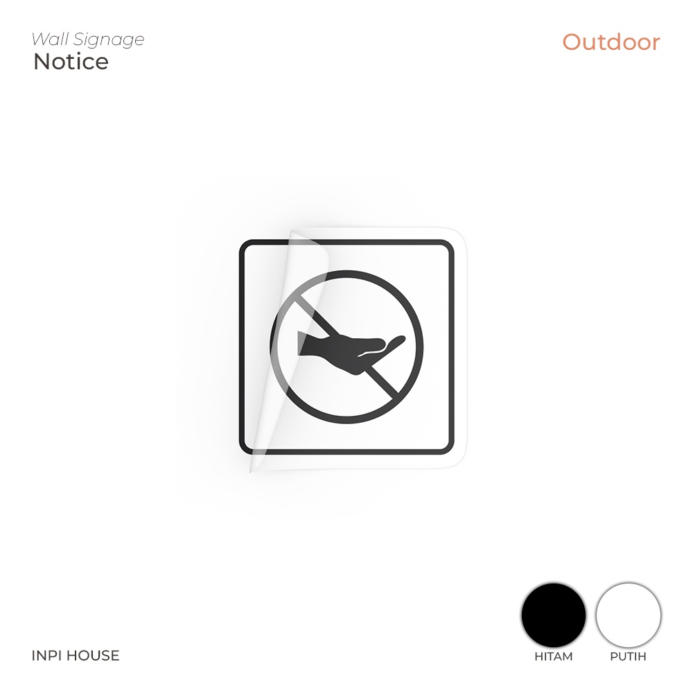 Jual stiker dinding - dilarang memberikan tips - cafe stiker sign - no ...