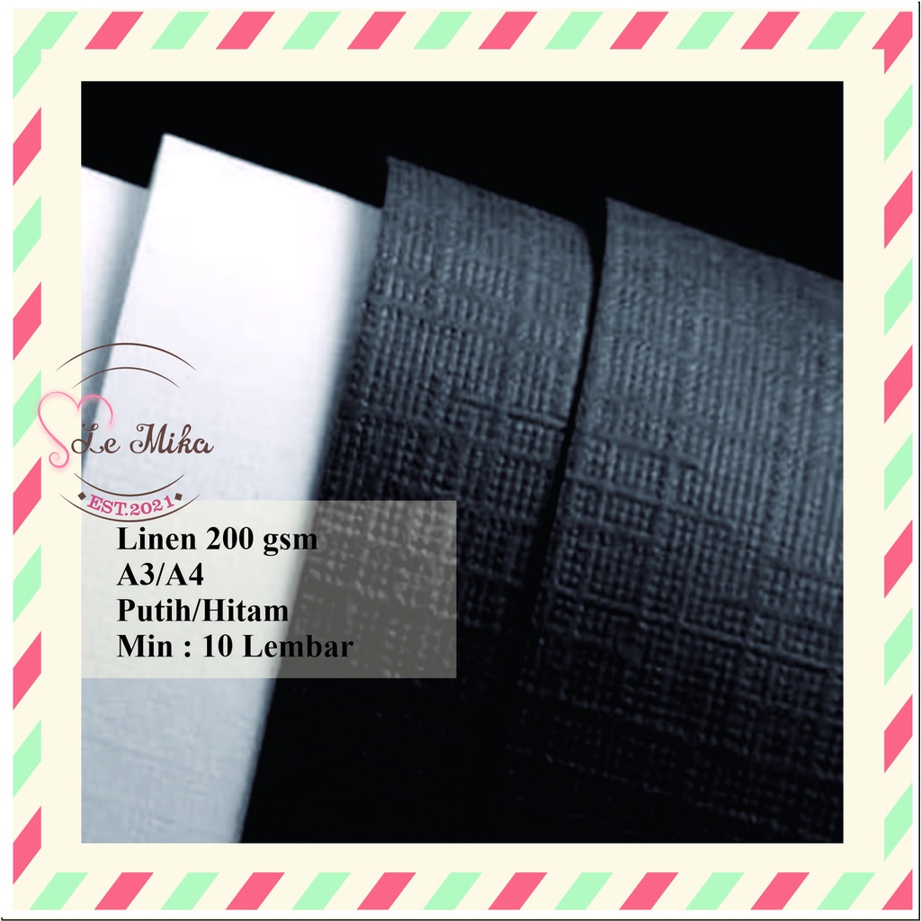 Jual Kertas linen 200 gsm A3 A4 putih hitam | Shopee Indonesia