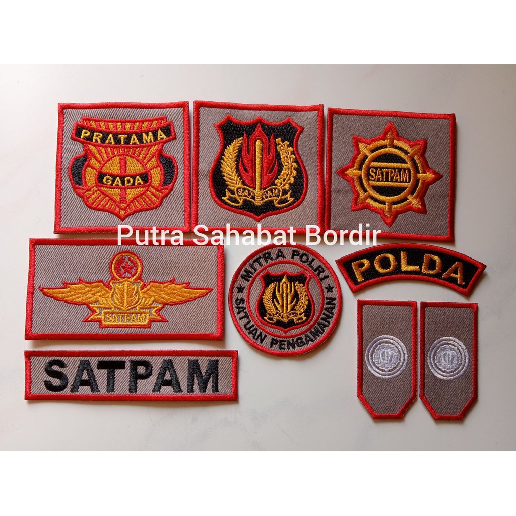 Jual 1 Set Atribut Bordir Satpam Terbaru PDH (Tanpa Nama) | Shopee ...