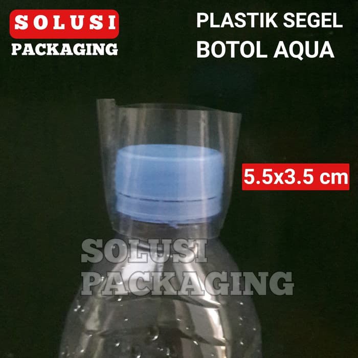 Jual 300 PCS PLASTIK SEGEL BOTOL AQUA KECAP SIRUP TRANSPARAN/PLASTIK ...