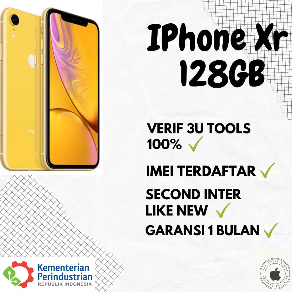 Jual iPhone Xr 128GB Original Second Like NEW 100% (BERGARANSI) | Shopee Indonesia