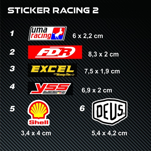 Jual Sticker Stiker UMA Racing FDR Excel YSS Shell Deus | Shopee Indonesia