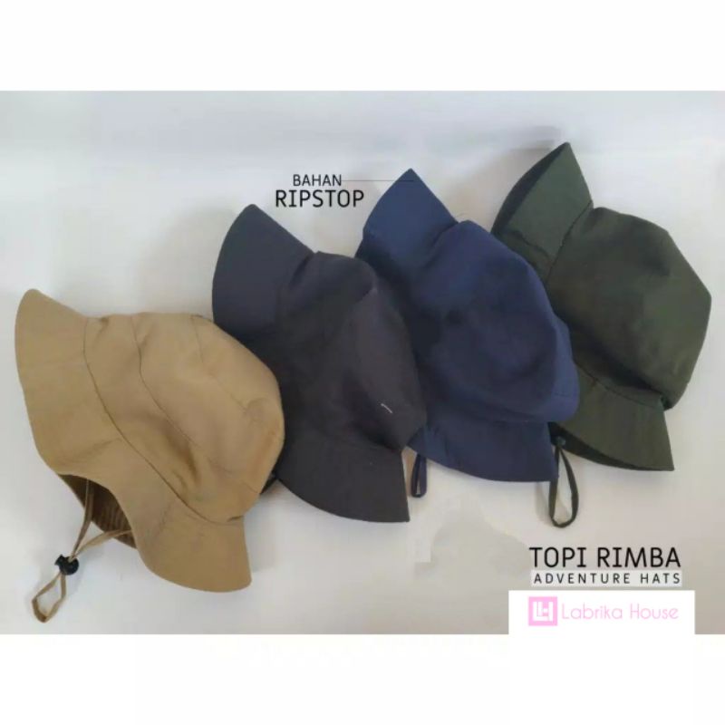 Jual Topi Bucket Rimba Polos / Topi Pendaki Gunung / Topi Outdoor ...