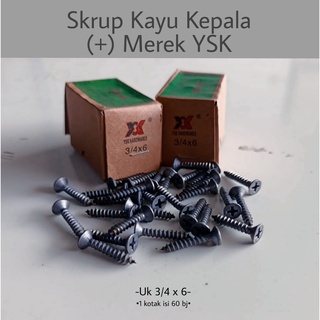 Jual Skrup Kayu Kepala (+) Merek YSK / Berbagai Macam Ukuran / Skrup ...