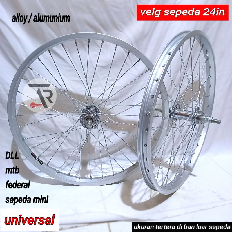 Jual velg sepeda 24in / wheelset 24 siap pakai sudah dirakit dan ...